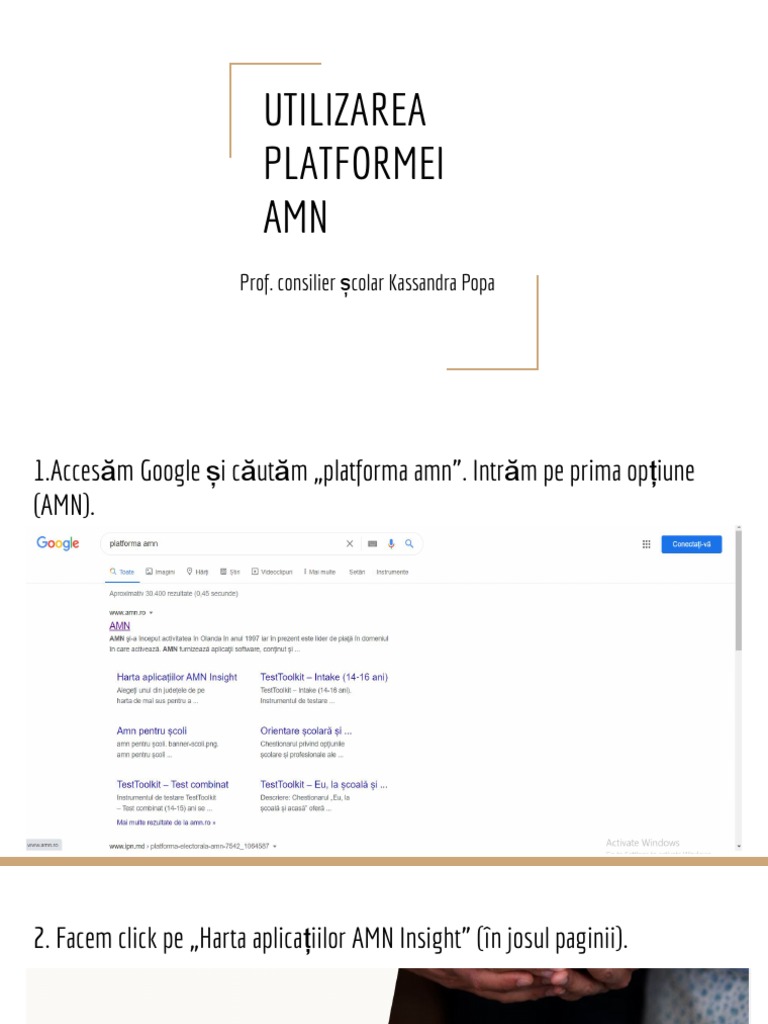 Utilizarea Platformei Amn | PDF