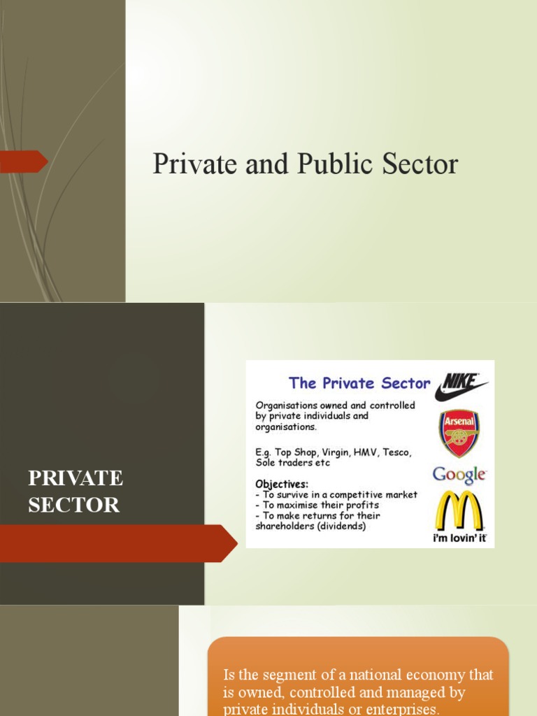 Understanding Public and Private Sectors | PDF | Privately Held Company ...