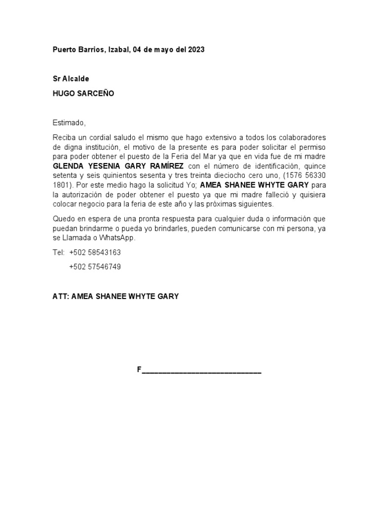 Carta Municipalidad | PDF