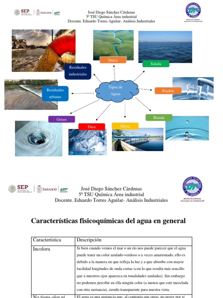 Características Fisicoquímicas Del Agua | PDF | Agua | Propiedades del agua