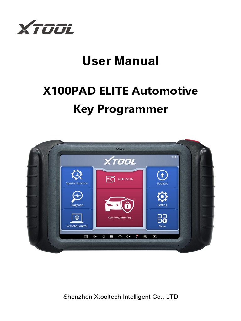 User Manual: X100PAD ELITE Automotive Key Programmer | PDF | Anti Lock ...