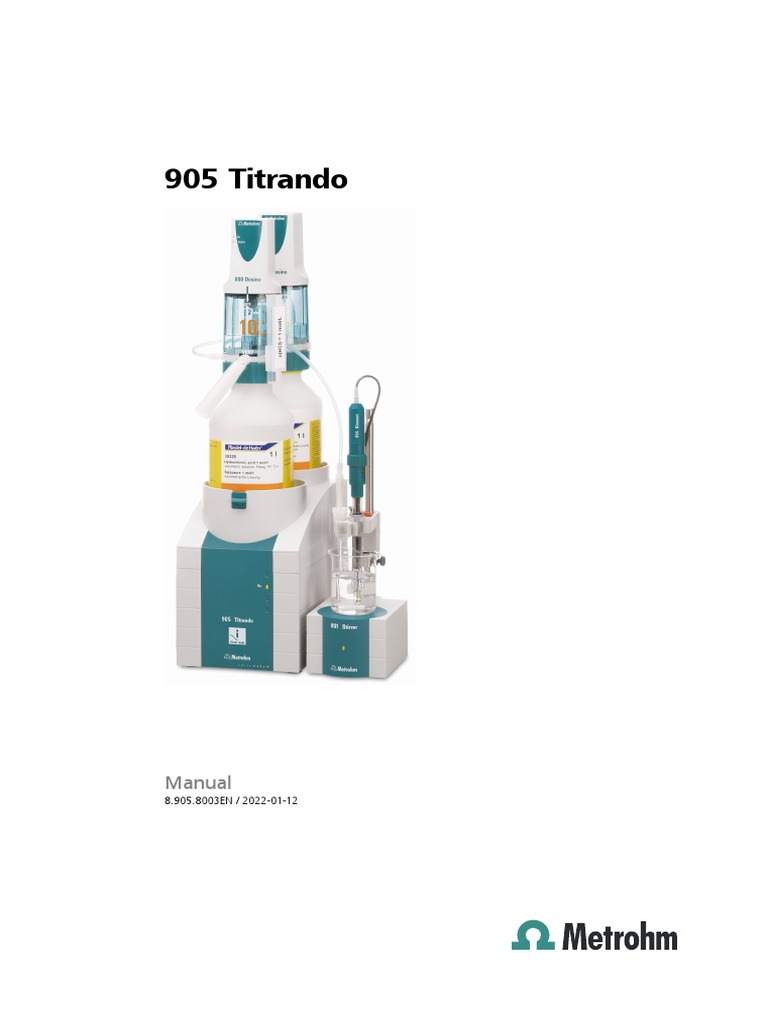 905 Titrando Metrohm User Manual | PDF | Electrical Connector | Usb