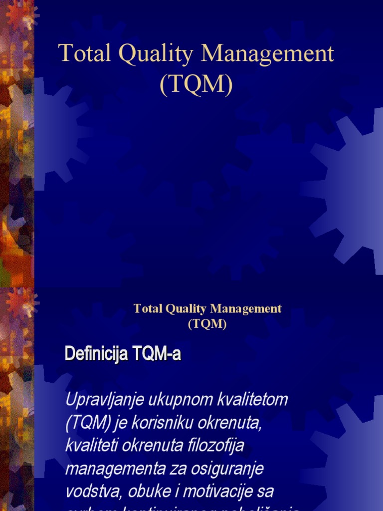 Total Quality Management (TQM) | PDF