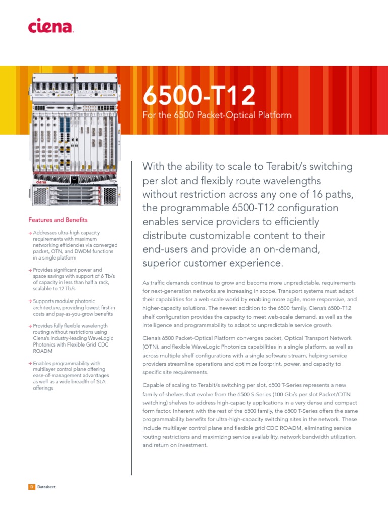 Ciena 6500 2 | PDF | Scalability | Electrical Engineering