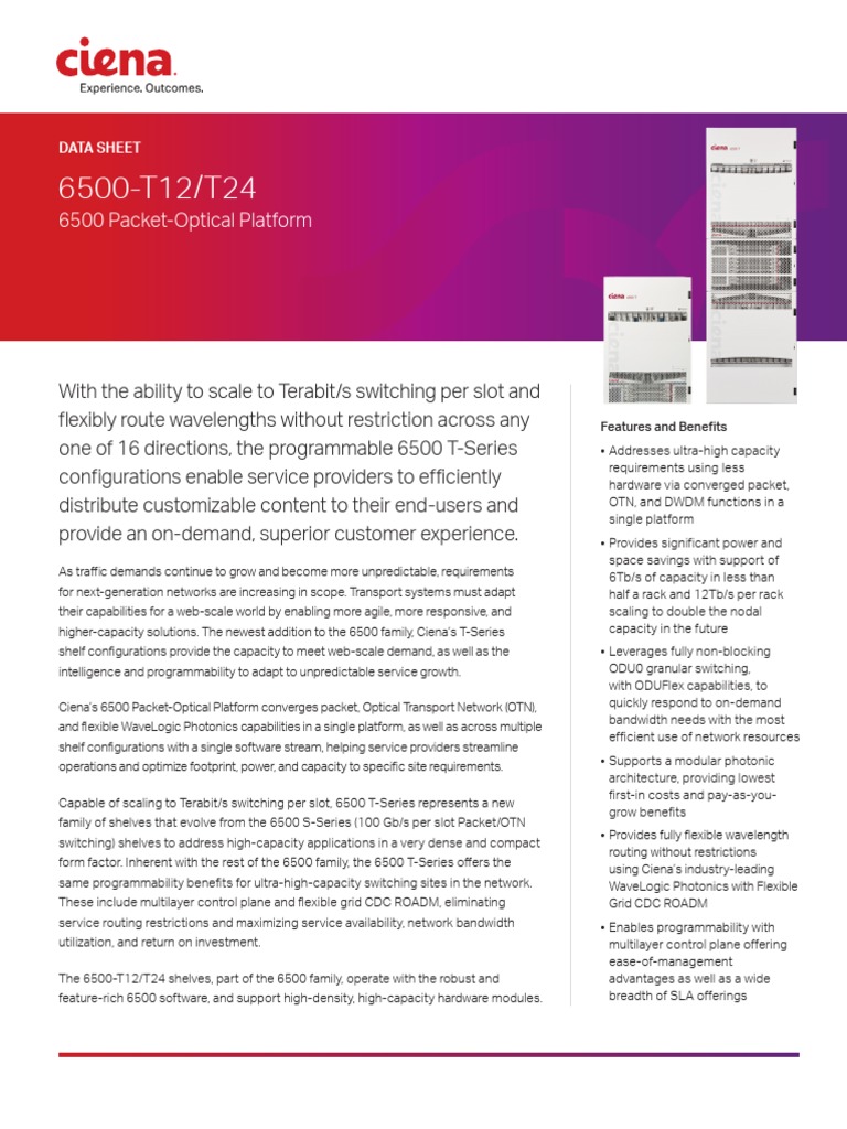 Ciena 6500 5 | PDF | Computer Network | Modularity