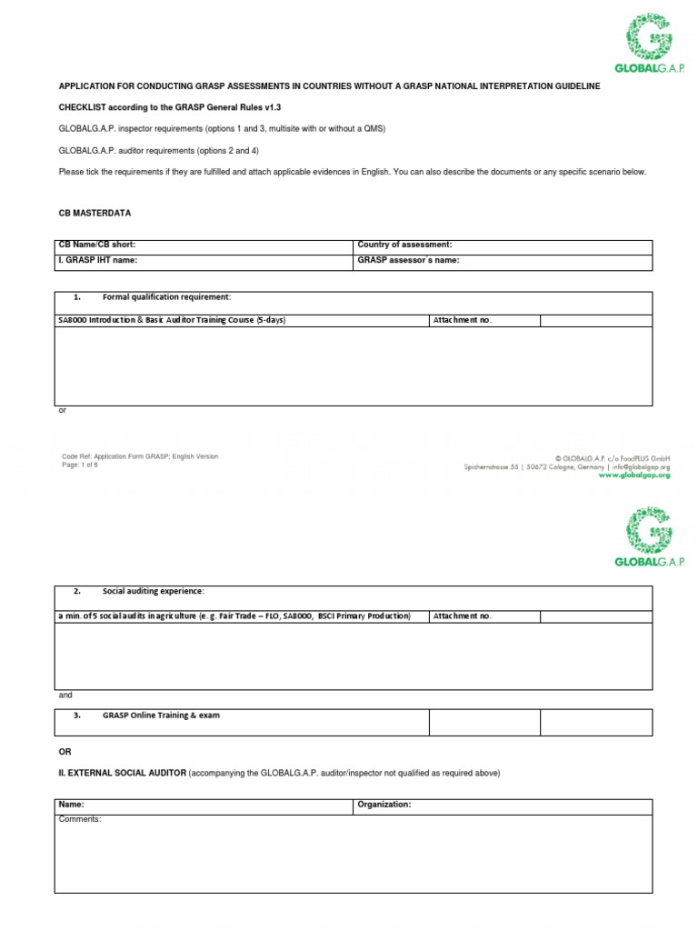 Application-Form GRASP-without-NIG en | PDF | Employment | Labor