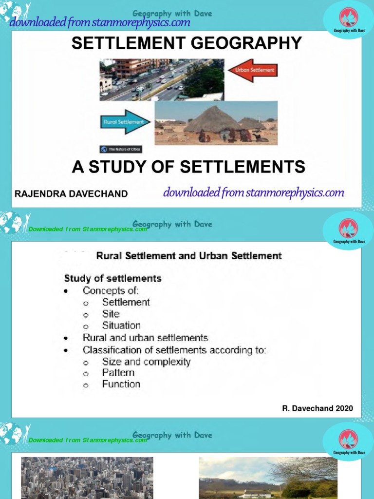 Settlement Geography Grade 12 Reduce | PDF | Urbanization | Habitat ...