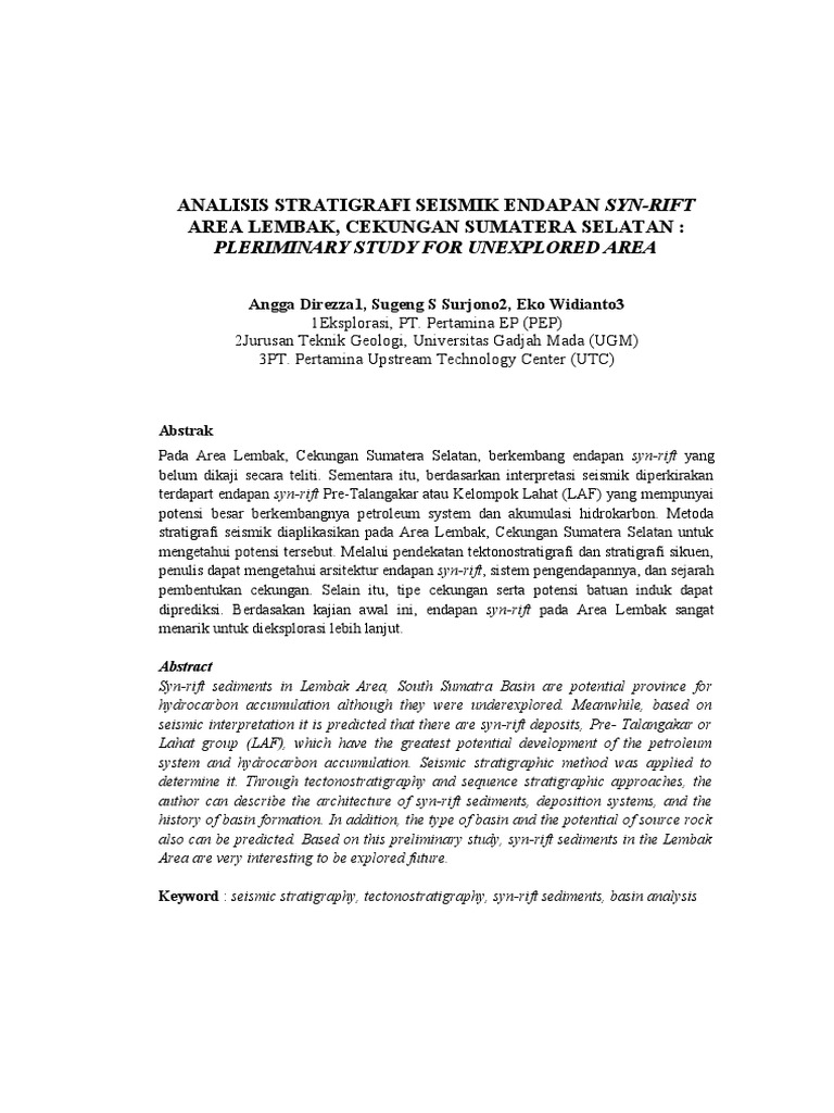 Dokumen - Tips - Analisis Stratigrafi Seismik Endapan Syn | PDF