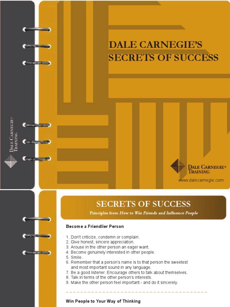Dale Carnegies Secrets of Success | PDF | Psychology