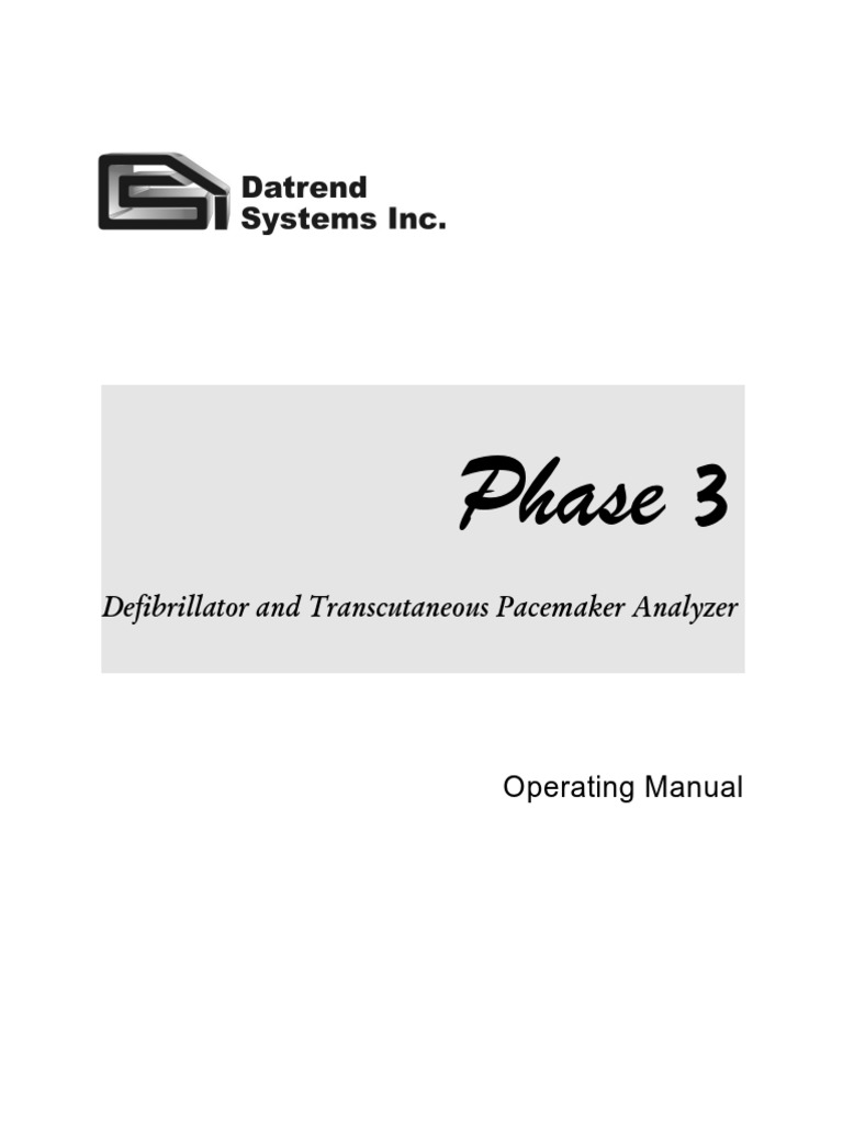 Manual - PHASE3 - Ingl | PDF | Electrocardiography | Artificial Cardiac Pacemaker