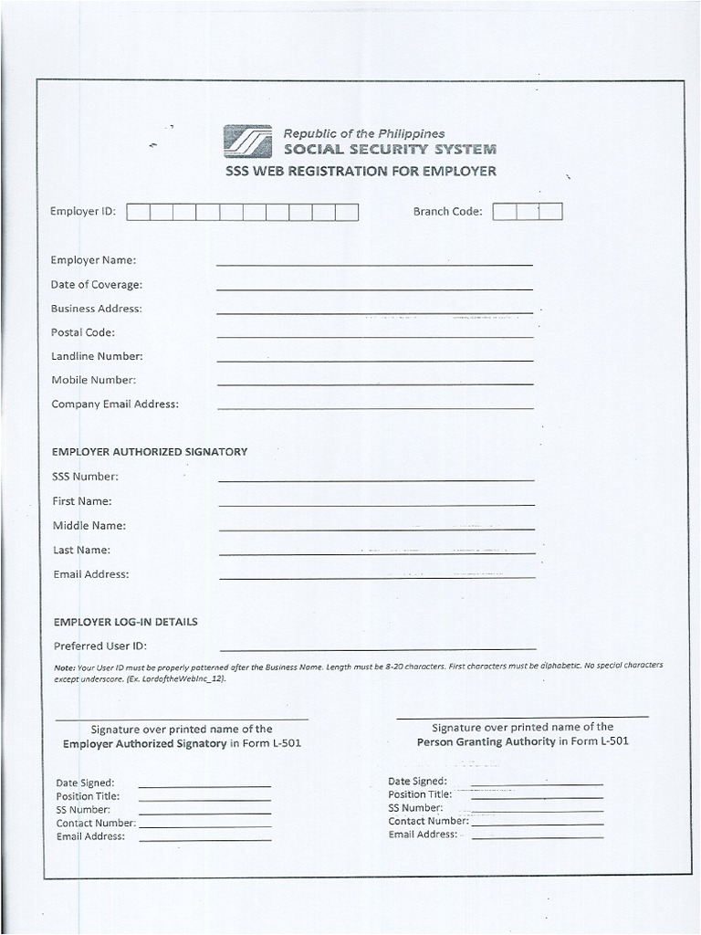 SSS - Web Registeration For Employer | PDF SSS - Web Registeration For Employer | PDF