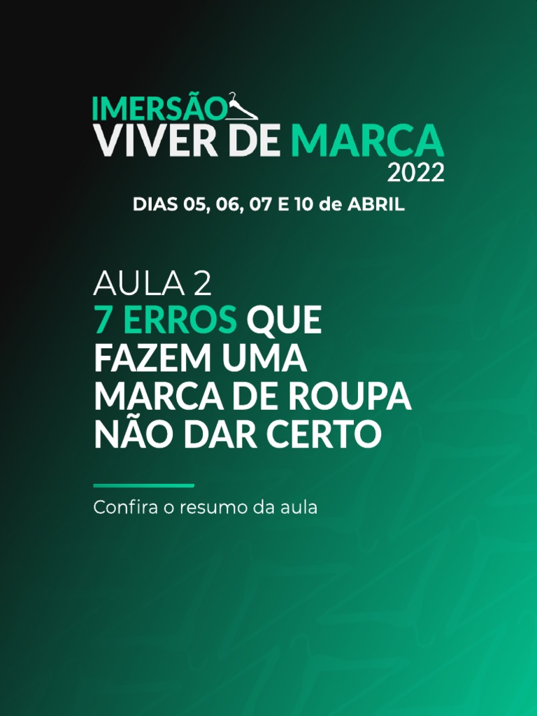 (Imersão VDM 2022) Aula 2 | PDF | Publicidade | Marca
