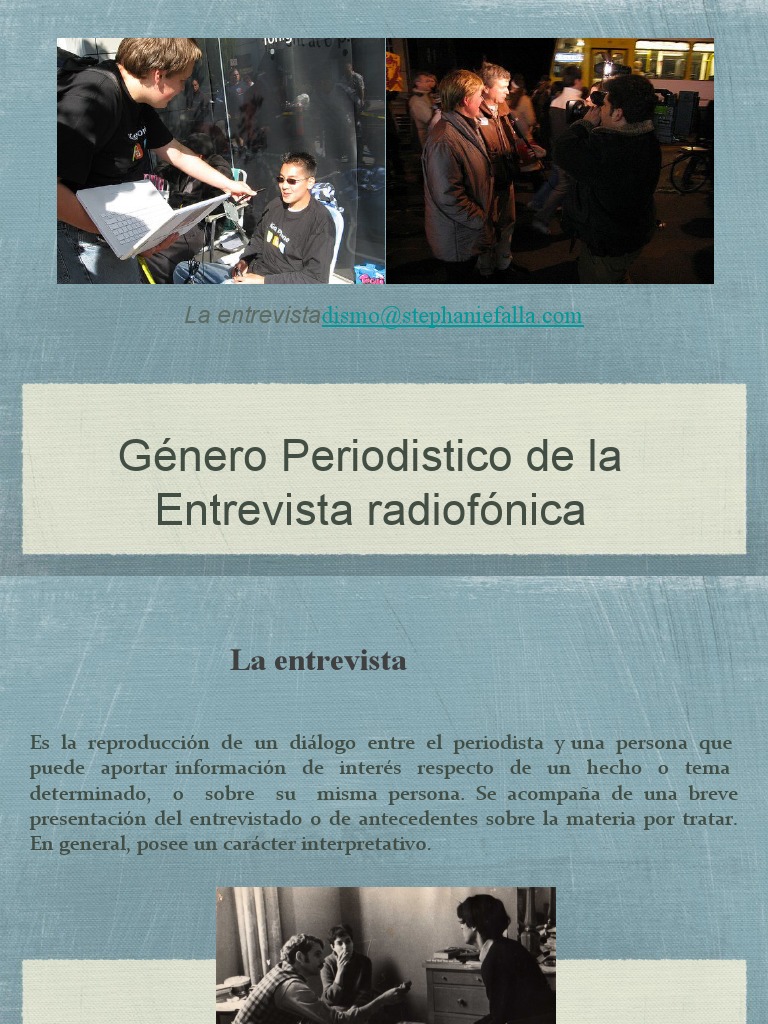 Presentación Género de La Entrevista | PDF