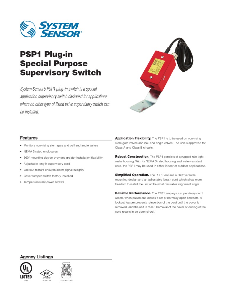 PSP1 Datasheet | PDF | Switch | Electrical Wiring