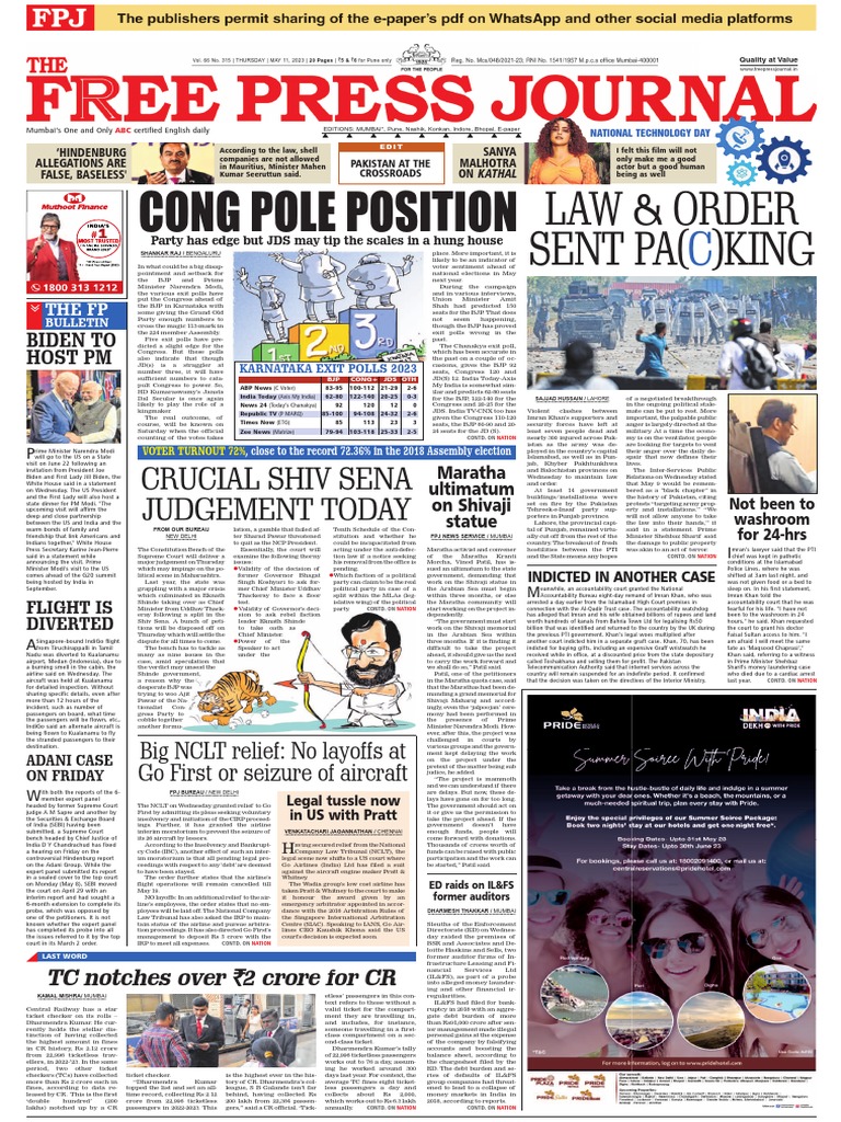 Free Press Mumbai Epaper Edition 11 May 2023 | PDF