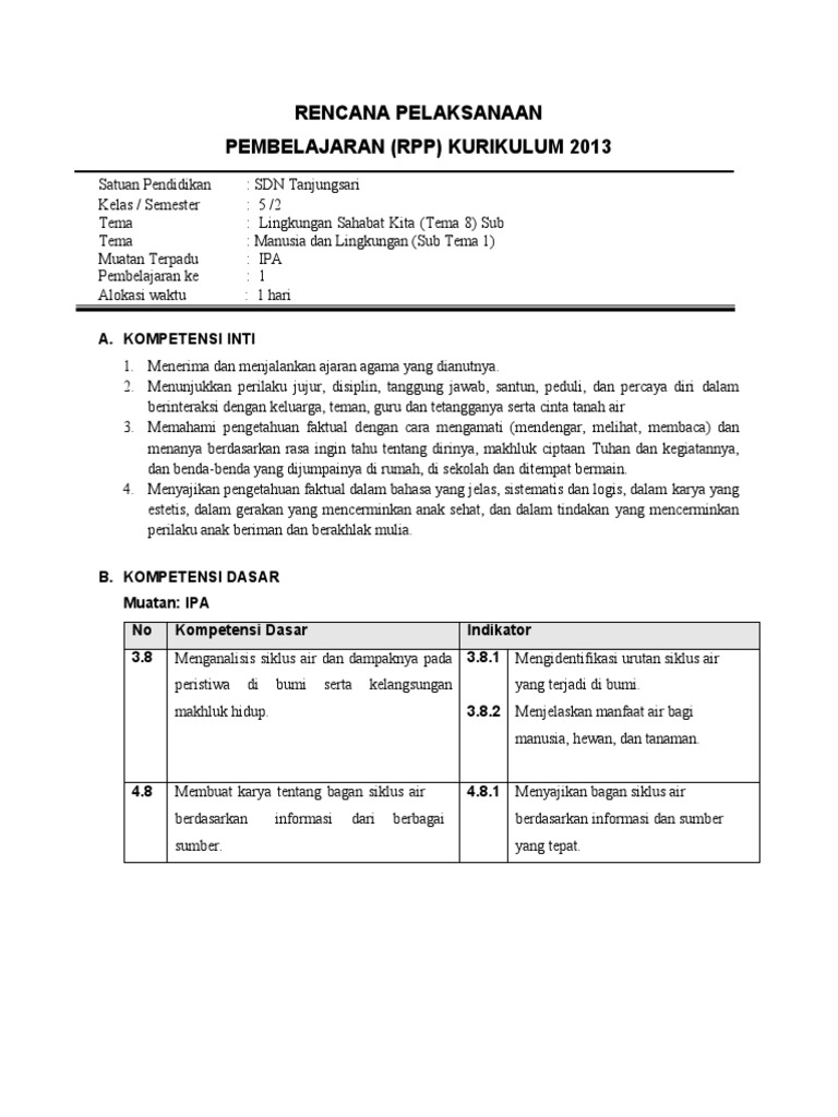 RPP IPA 2 RIZAL Dok | PDF