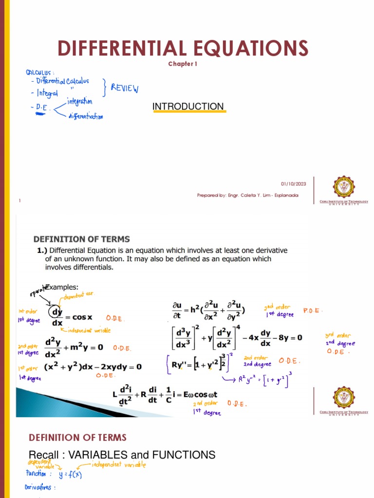 Math 237P02 - Diff - Eqns - Part 1 - 2012023-2 | PDF | Equations ...