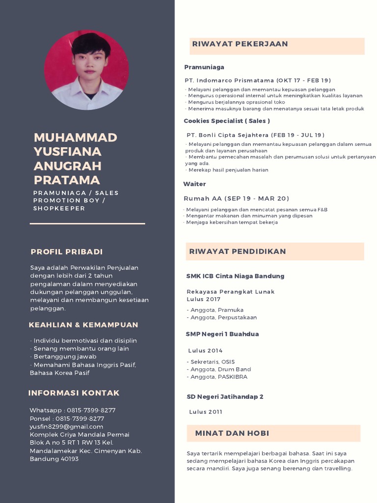 CV Dan Lamaran Kerja | PDF