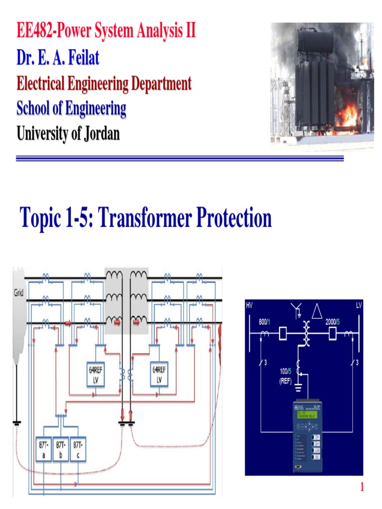 EE482 - Topic - 1 5 Transformer Protection | PDF | Transformer | Relay