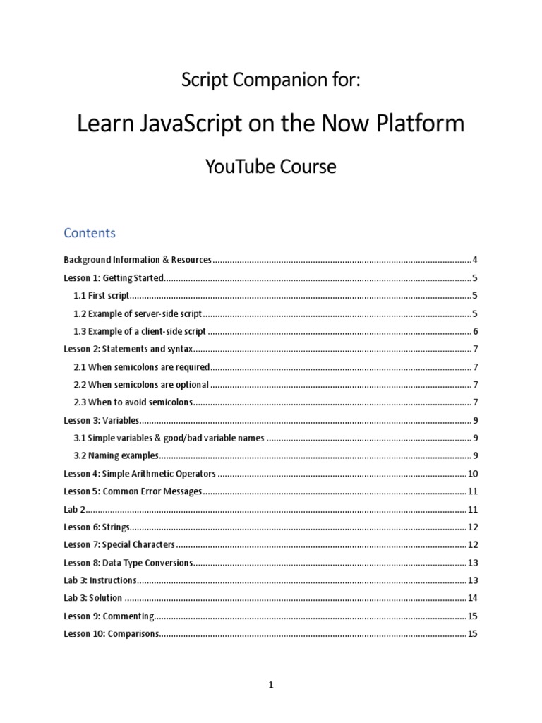 Useful Javascript Code For Servicenow Pdf Boolean Data Type Computing 9792