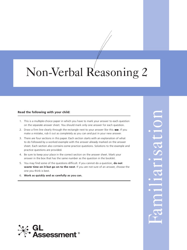 Non-Verbal Reasoning 2 Test Booklet | PDF | Elementary Mathematics ...