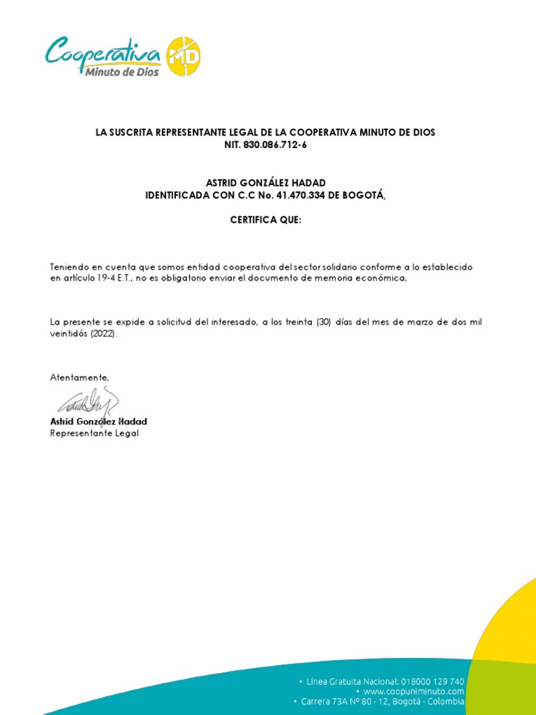 Memoria Economica 2022 | PDF