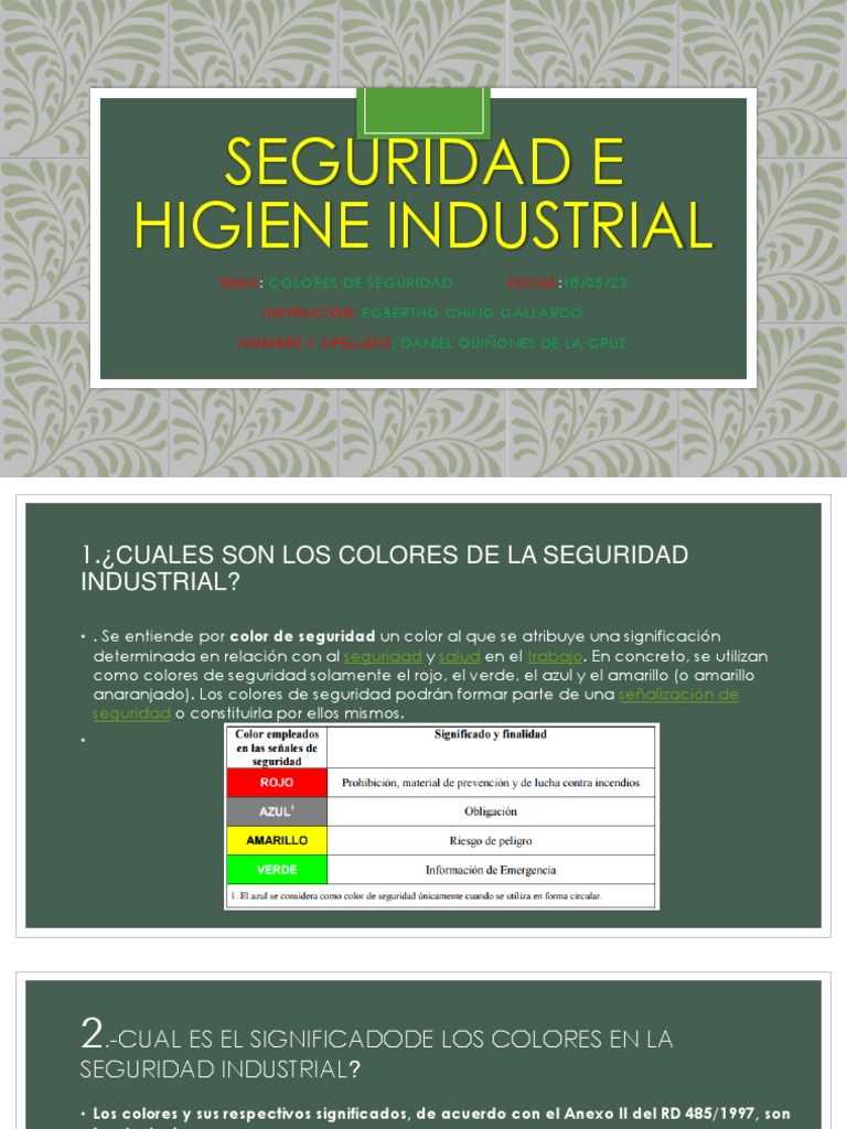 Colores de Seguridad Industrial y Significado | PDF | Color