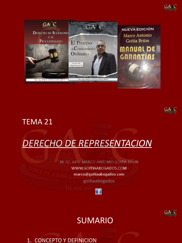 Tema 21 Derecho de Representacion | PDF | Herencia | Justicia