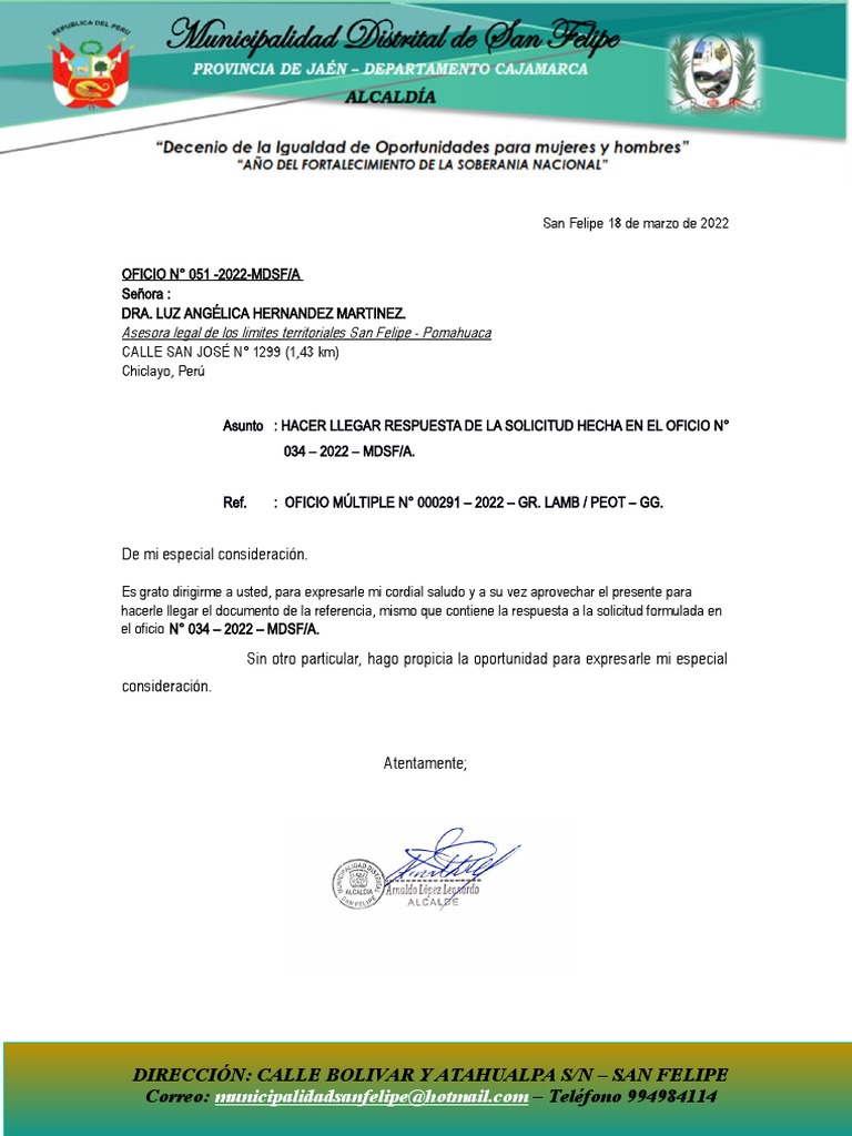Oficio #051 | PDF