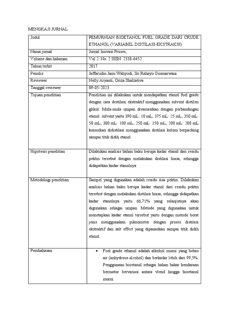Jenis-Jenis Destilasi untuk Etanol | PDF | Memasak, Makanan, & Anggur ...