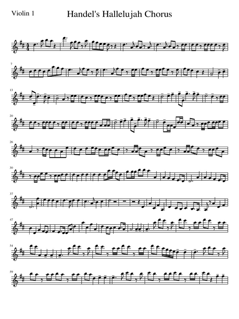 Haleleuia Handel PDF Violino e Chello | PDF | Works Based On The Bible | Music Based On The Bible