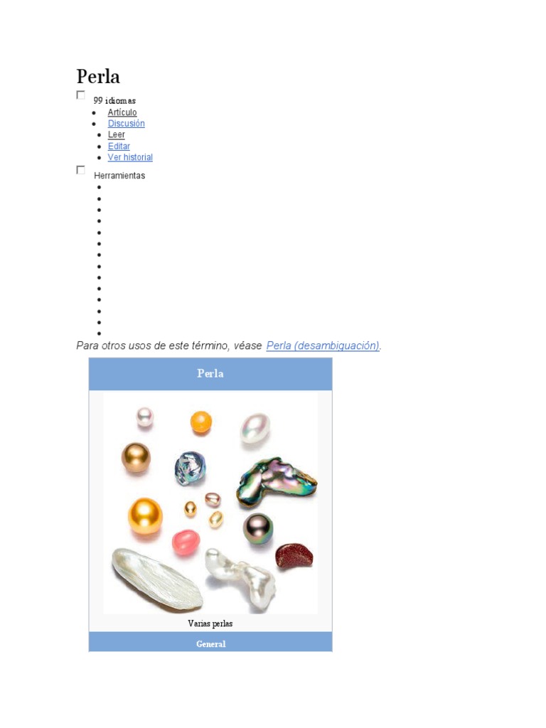 Perla | PDF | Perla | Materiales