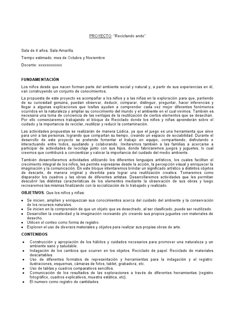 Proyecto Reciclando Ando 2 | PDF | Residuos | Papel