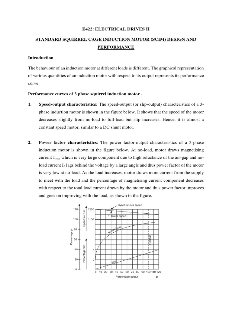 Scim Design and Performance | PDF | Electric Motor | Machines