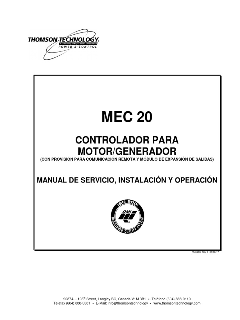 Mec20 (Pm047r9 Spanish) | PDF | Corriente eléctrica | Relé