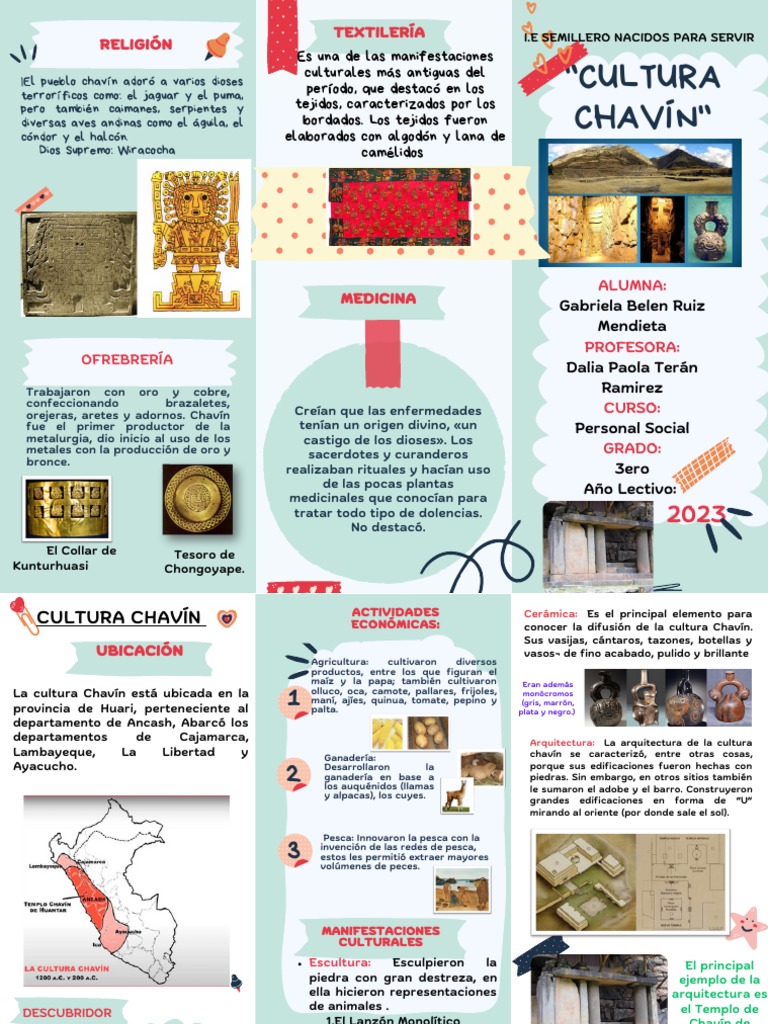 Triptico de Cultura Chavín | PDF | Andes | Era precolombina