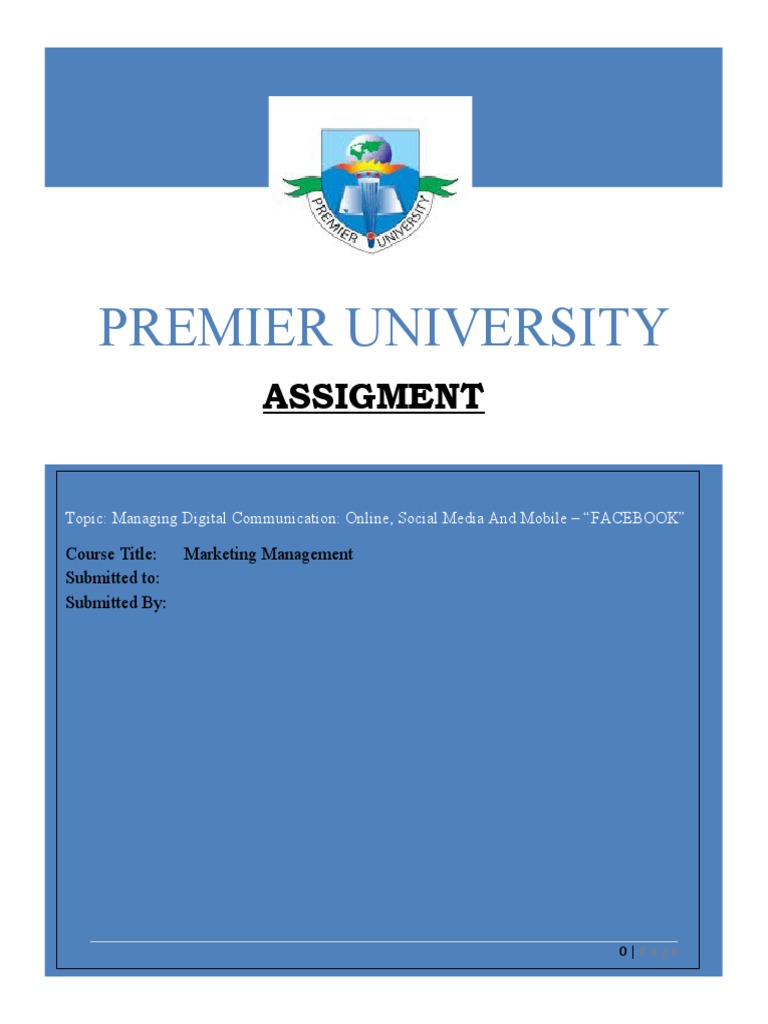 MM Assignment 4th Semester | PDF | Facebook | Advertising