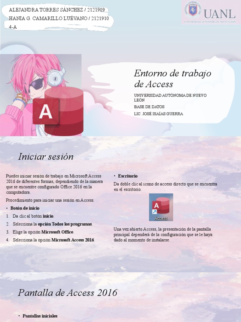 Guía de Inicio en Access 2016 | PDF | Bases de datos | Archivo de computadora