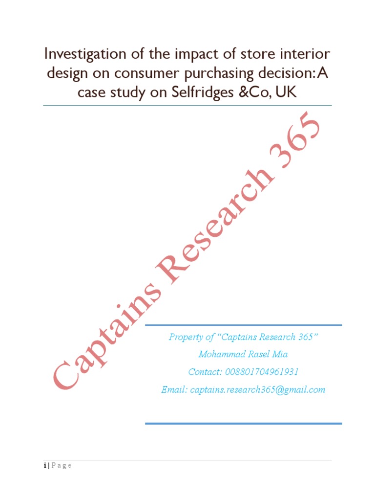 Investigation of The Impact of Store Int | PDF | Retail | Behavior
