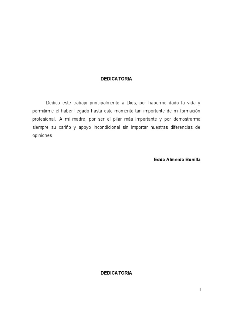 Agradecimientos y Dedicatorias | PDF