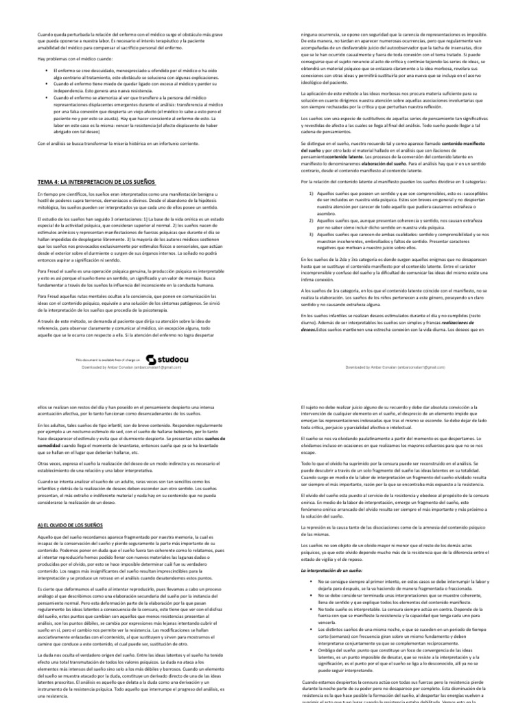 Resumen de Psicologia Profunda Final | PDF | Mente inconsciente | Sueño