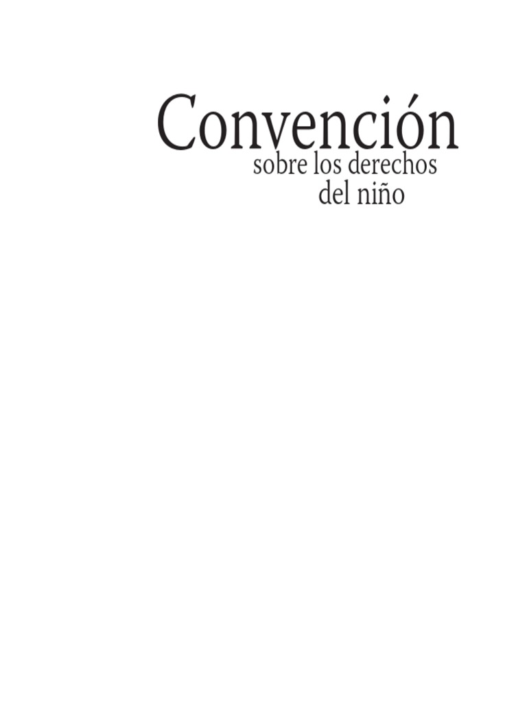Convencion Sobre Los Derechos Del Niño | PDF | Adopción | Convenio ...