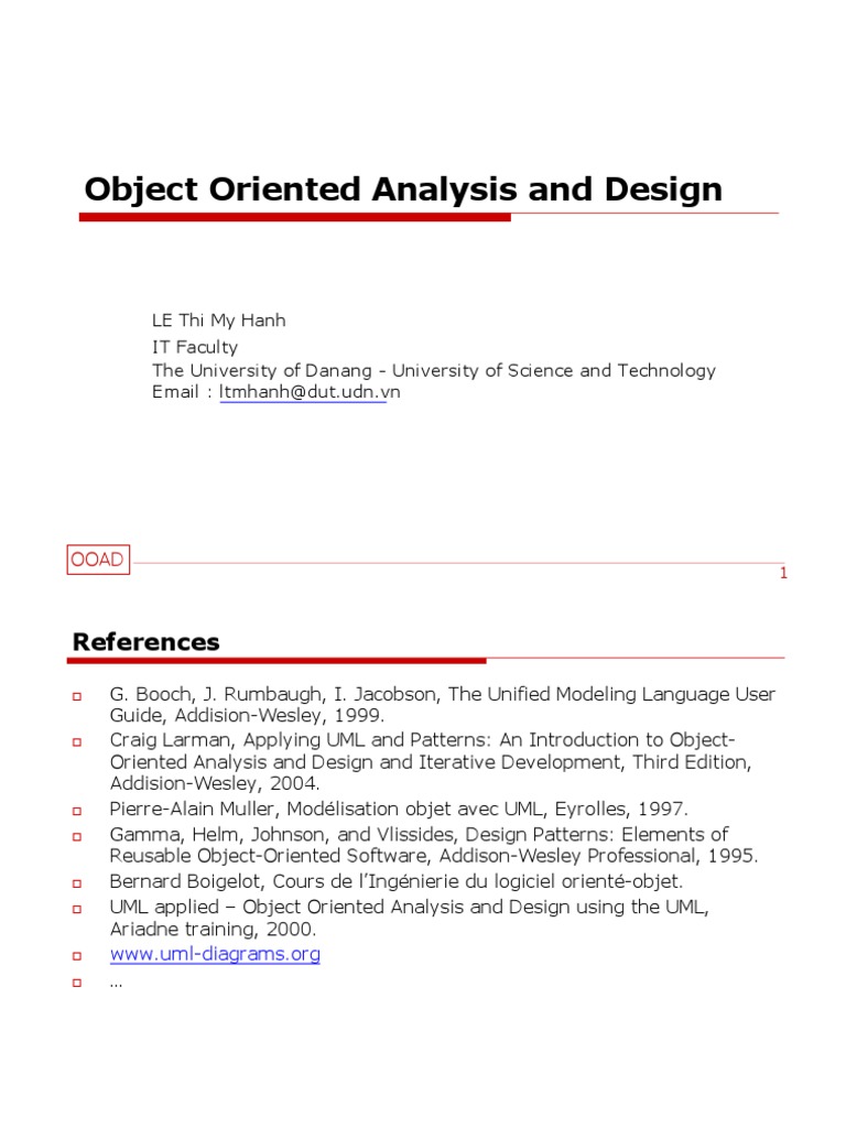 00 Introduction To The Ooad Course V1 5 Pdf