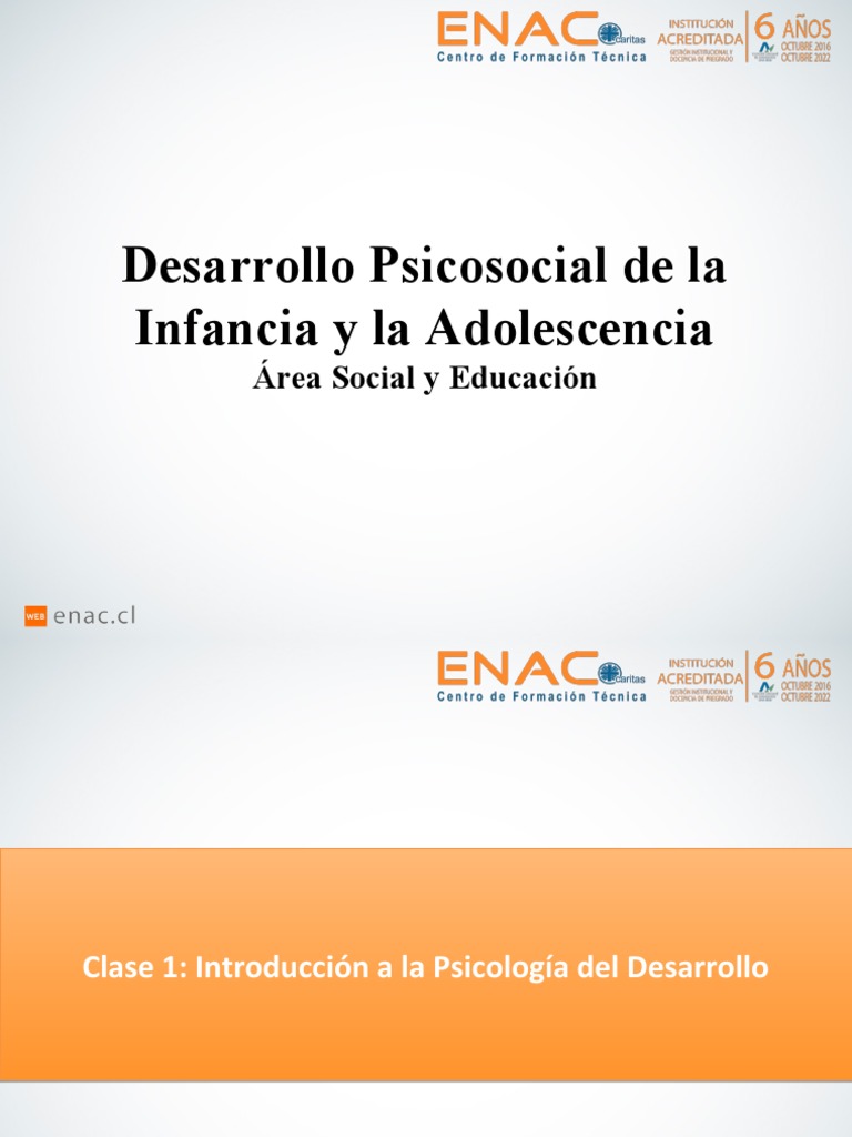 Clase 1 y 2 Desarrollo Psicosocial Inf Adolesc | PDF | Sicología | Psicología del desarrollo