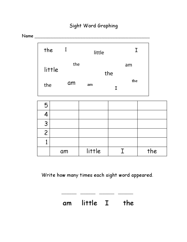 Sight Word Graphing | PDF