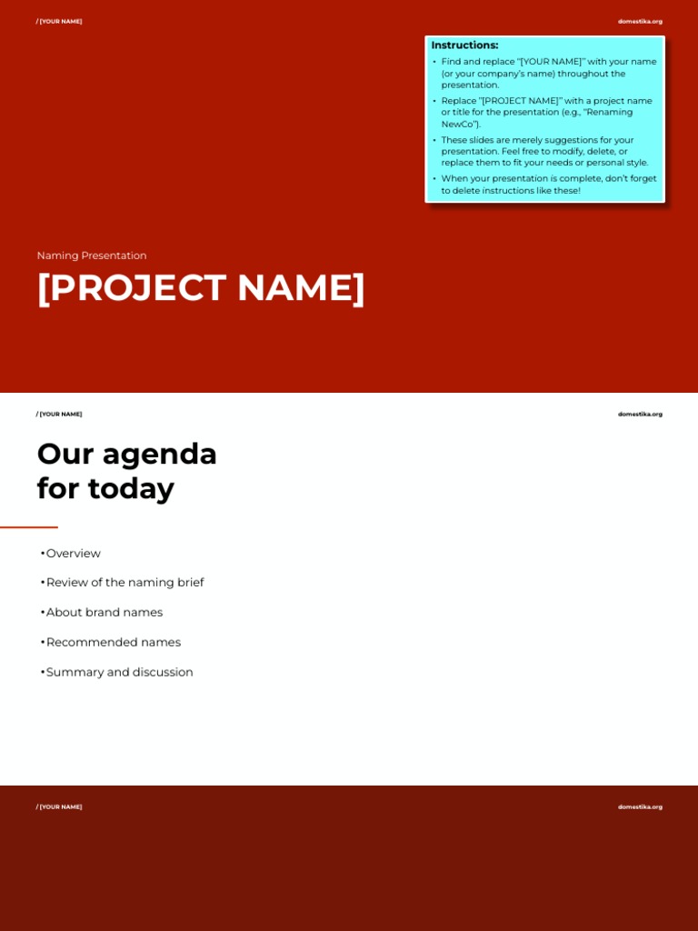 U4 - 04 - Naming Presentation Template PDF | PDF | Brand | Target Audience