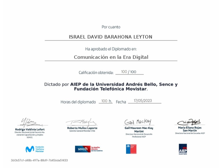 Diplomado - Certificado | PDF