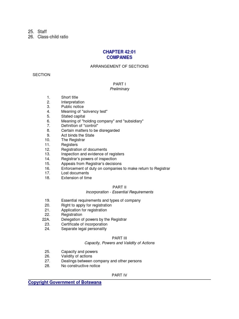 Companies Act CAP 42 01 | PDF | Liquidation | Justice