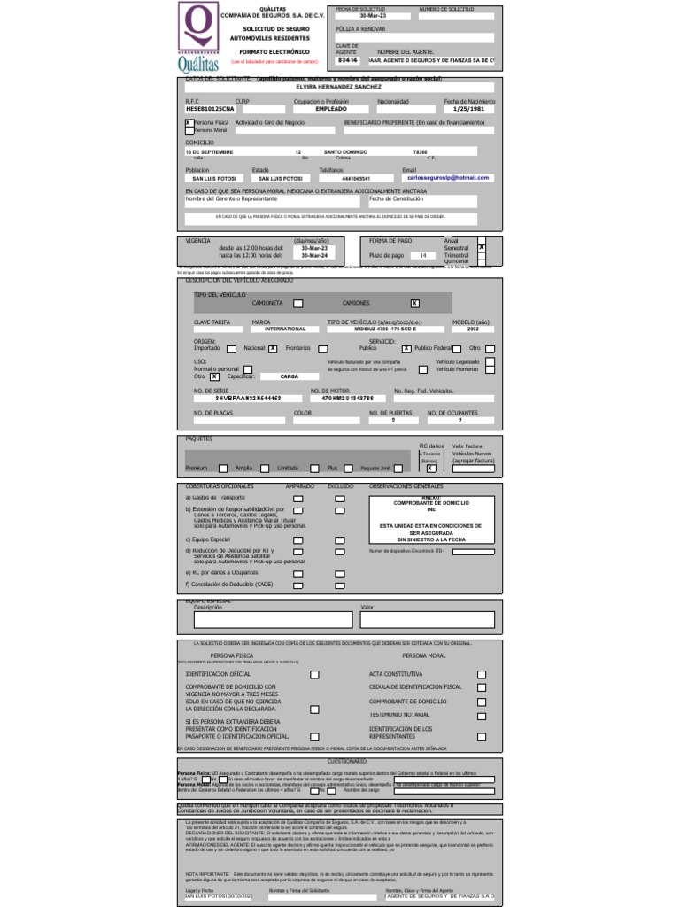 Solicitud Electronica (CLAVE 83414) . | PDF