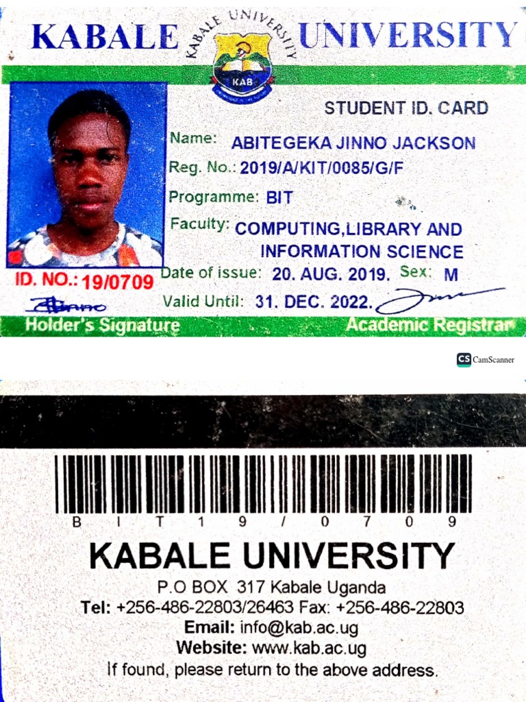 Kabale University Student ID | PDF